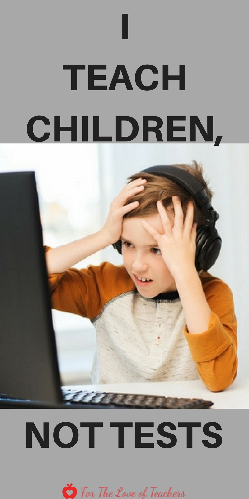 I Teach Children, Not Tests ~ For The Love of Teachers