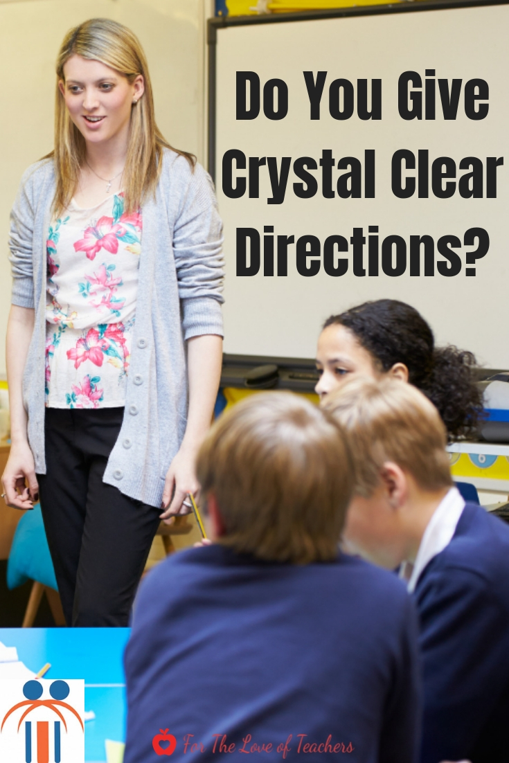 Do You Give Crystal Clear Directions? - For The Love of Teachers