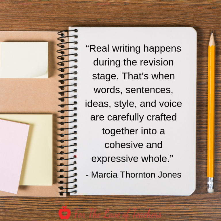4 Ways To Coach The Revision Process To Develop Writers - For The Love ...