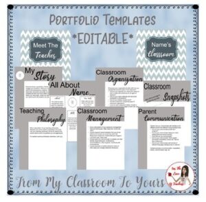 Teacher Interview Portfolio- Editable - For The Love of Teachers