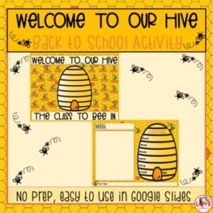 Back to School Activity- Welcome to our Hive - For The Love of Teachers