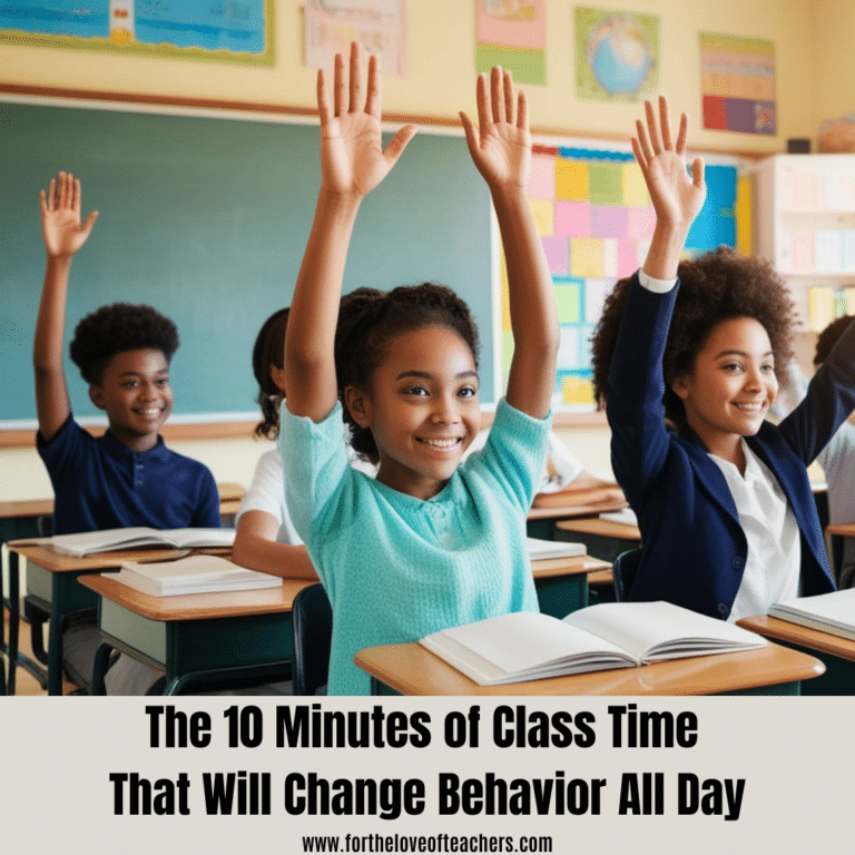 The 10 Minutes of Class Time That Will Change Behavior All Day - For ...