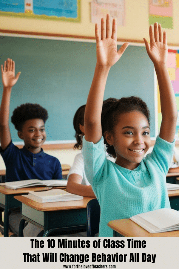 The 10 Minutes of Class Time That Will Change Behavior All Day - For ...